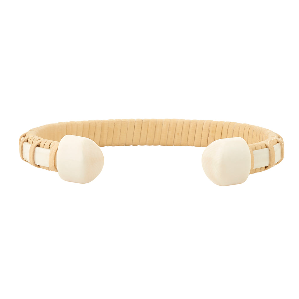 ASHA by Ashley McCormick ACK Natural Cuff w/ Antique Ivory End Caps ...