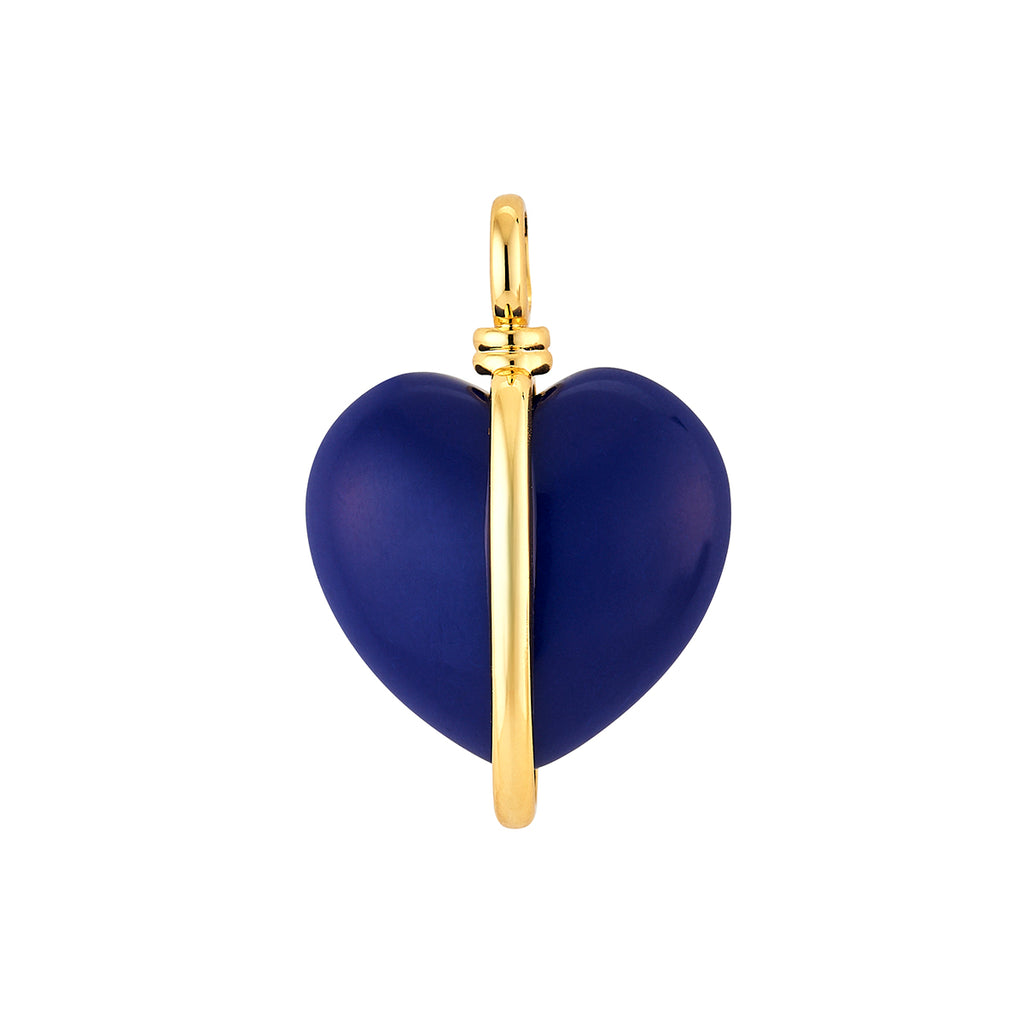 ASHA by Ashley McCormick Wrapped Heart Charm Lapis – Asha By ADM