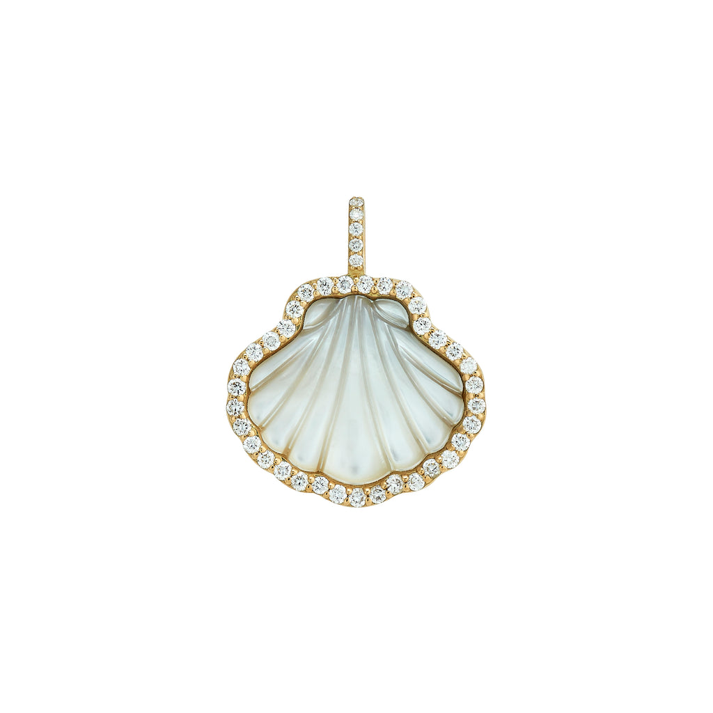 ASHA by Ashley McCormick Diamond Sankaty Scallop Charm – Asha By ADM