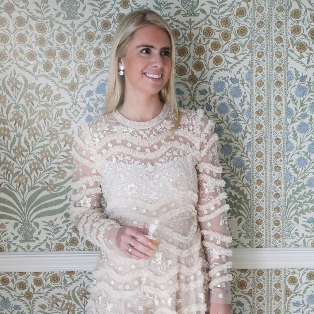 ASHA by Ashley McCormick Crystal Flower Drop – Asha By ADM