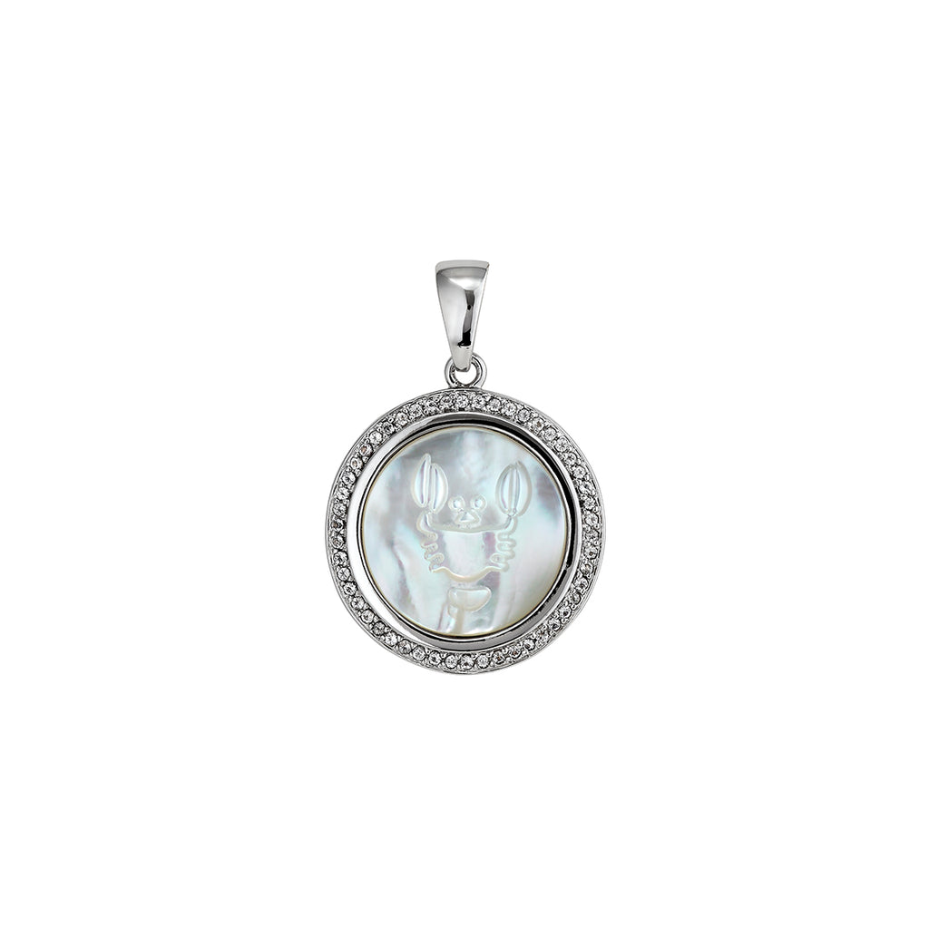 ASHA by Ashley McCormick White Rhodium Pave Zodiac Charm – Asha By ADM